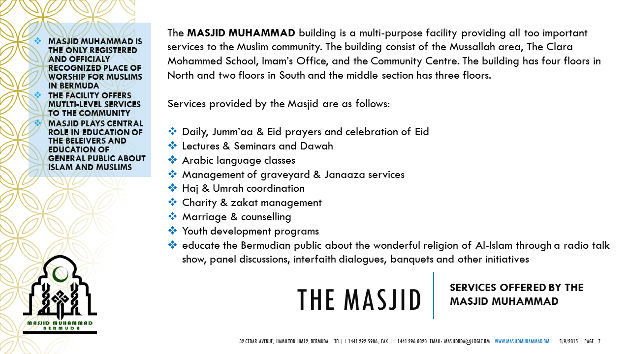 Masjid Muhammad, Hamilton, Bermuda