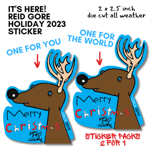 Die Cut VINYL STICKER HOLIDAY 2023 | Reid Gore Art