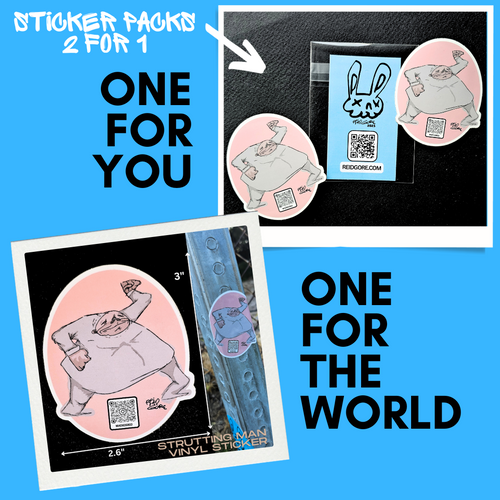 Strutting Man VINYL STICKER | Reid Gore Art