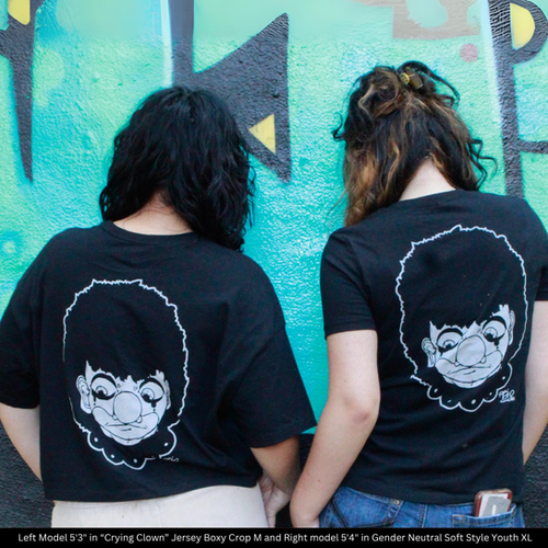 Crying Clown Gender Neutral TShirts | Reid Gore Art