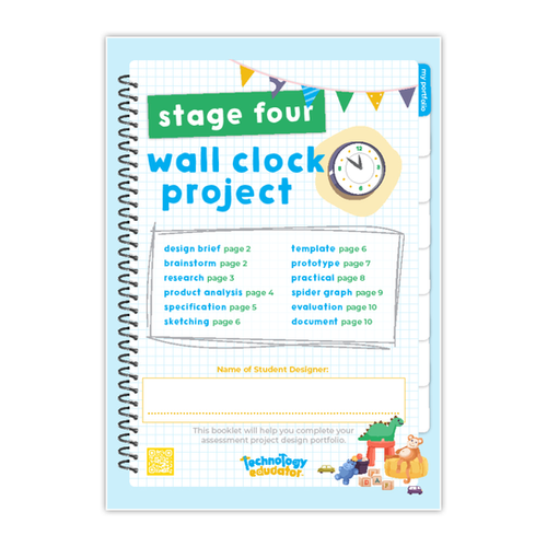 Wall Clock Project Design Portfolio Student Booklet | The Technology Educa