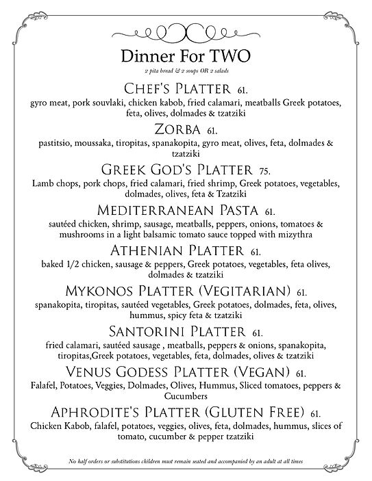 Breakfast/Lunch Menu | The Athenian Restaurant