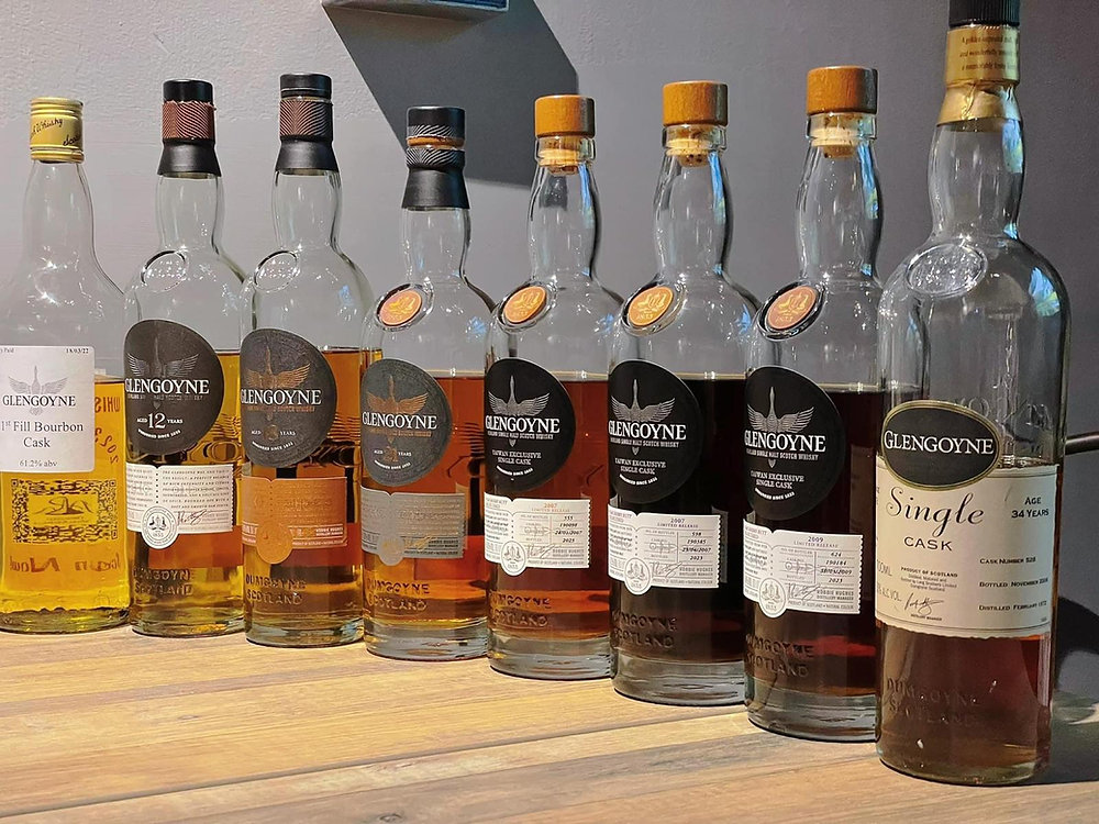 Glengoyne OB bottles Bourbon Sherry
