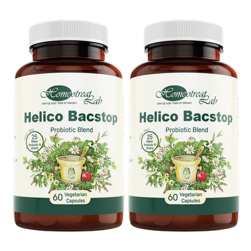 2 X H. Pylori Natural Treatment | Helico-Bacstop | 120 Capsules ...