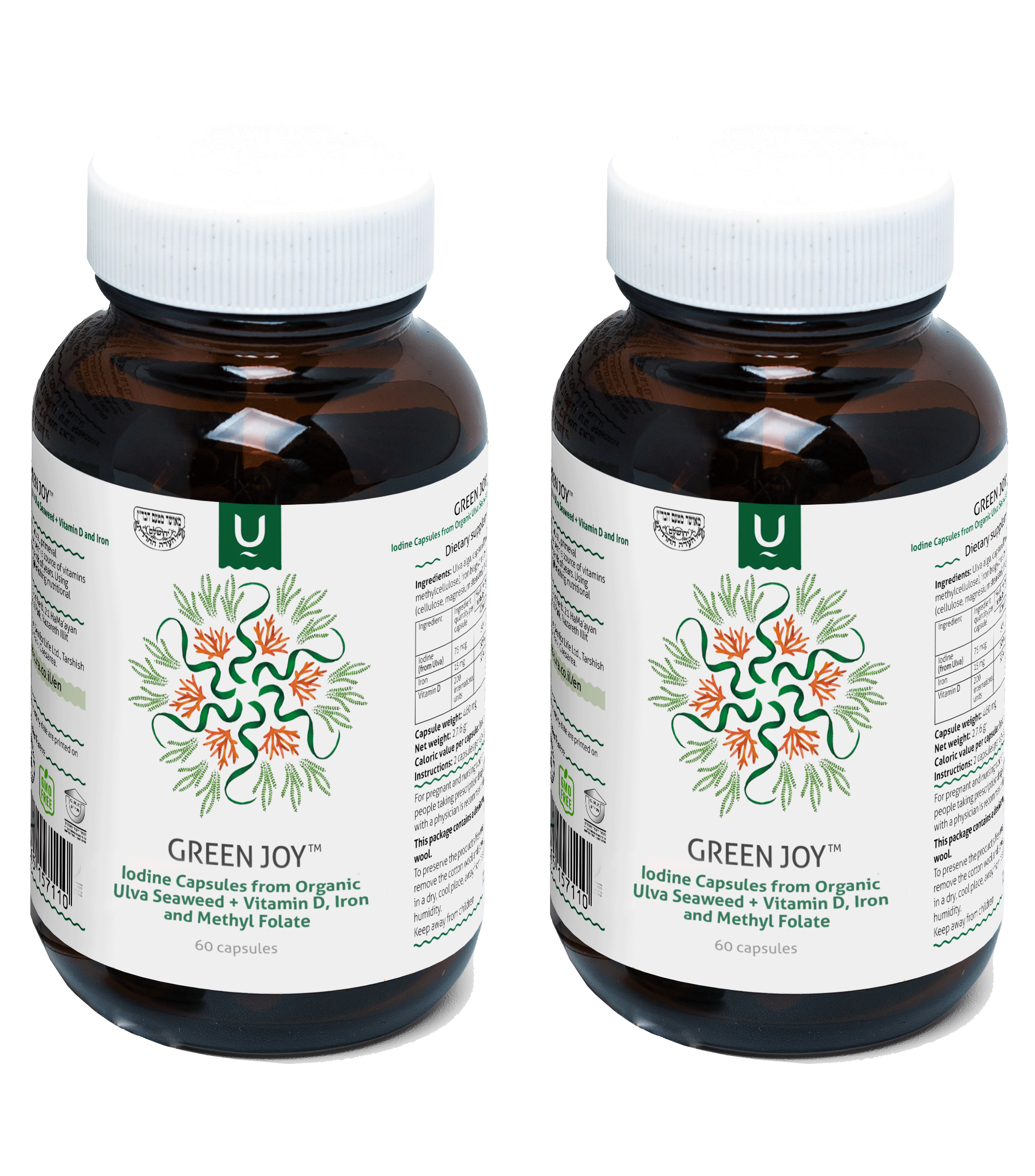 Folic Acid | Iodine | Prenatal Natural Supplement | Green Joy 120 ...