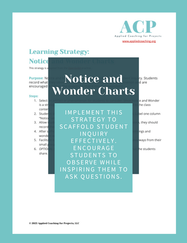 Notice and Wonder Charts | Applied Coaching