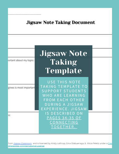 Jigsaw Note Taking Template | Applied Coaching
