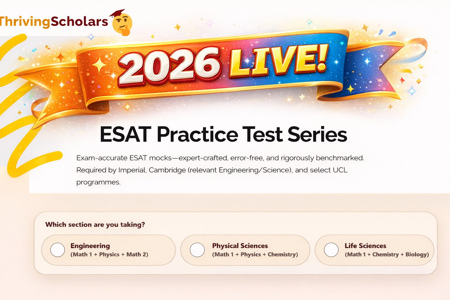 ESAT Practice Test Series | Thriving Scholars