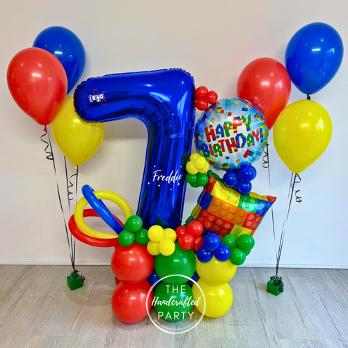 Lego Inspired Themed Square Base Number Stack Thehandcraftedparty