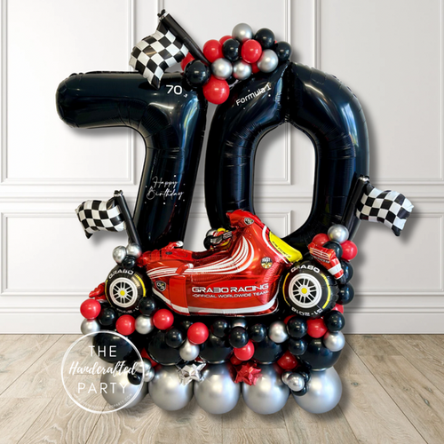 F1 Grand Prix Formula 1 Racing Car Themed Double Number Balloon Stack ...