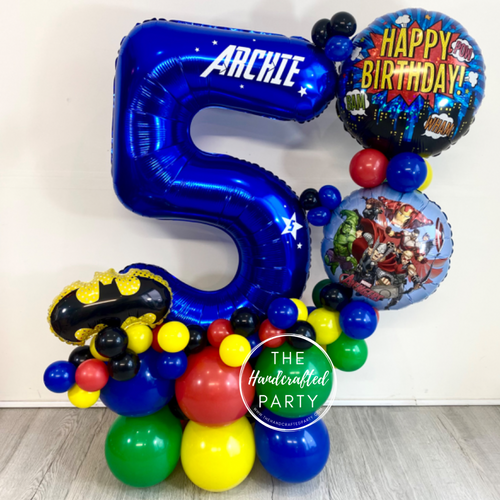 Deluxe Superhero Number Stack | TheHandcraftedParty