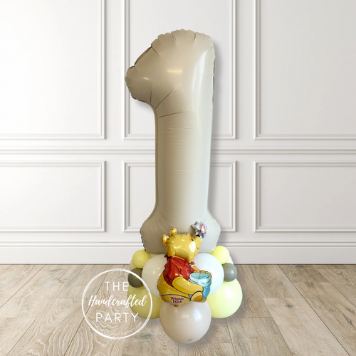 1st Birthday Winnie the Pooh Standard Number Stack | TheHandcraftedParty