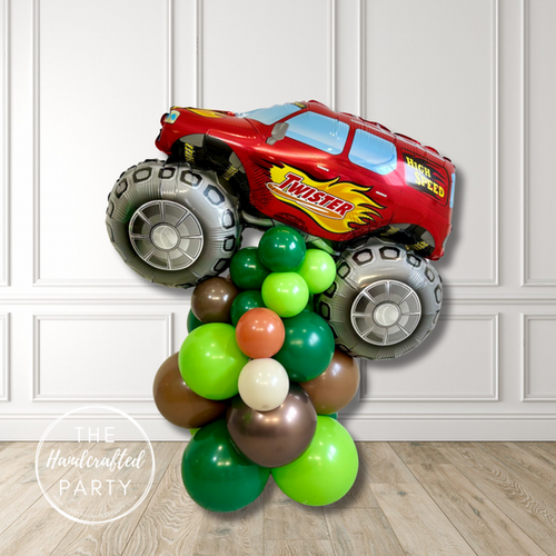 Monster Truck Themed Balloon Stack Thehandcraftedparty