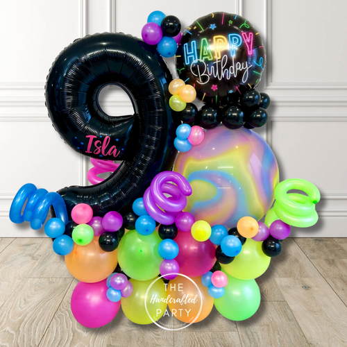 Deluxe Neon Number Balloon Display,Number Stack | TheHandcraftedParty