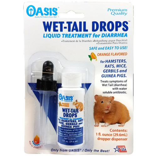 Oasis Wet-Tail Drops Liquid Treatment for Diarrhea for Hamsters, Rats ...