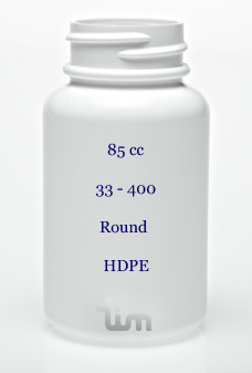 85 cc Round 33/400 HDPE | Tim Plastics