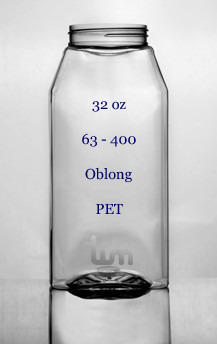 32 oz Oblong 63/400 PET | Tim Plastics