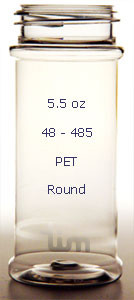 5.5 oz Round 48/485 PET | Tim Plastics