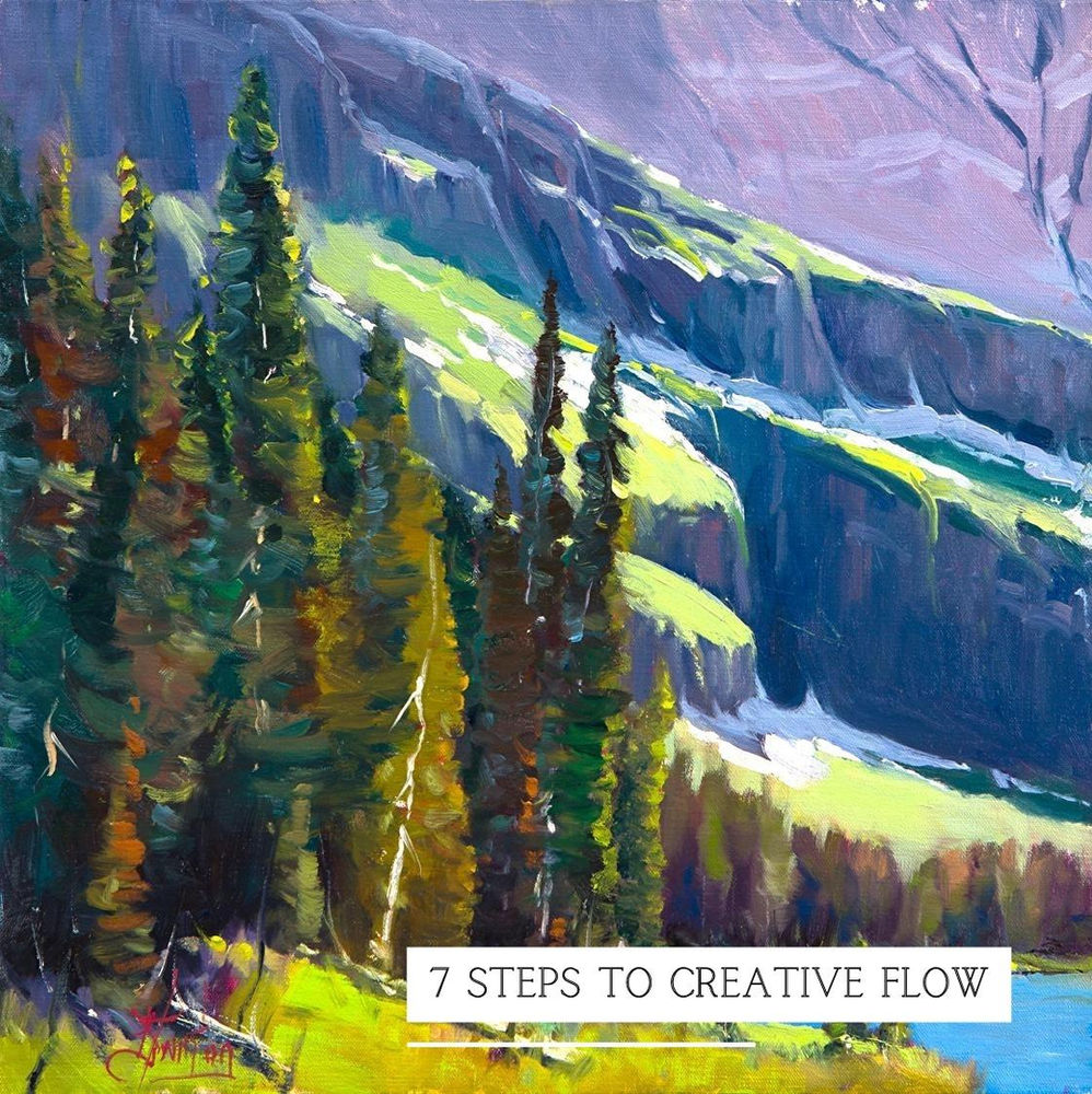 7 Steps to paint with creative flow.