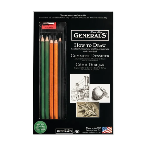 General's How to Draw Kit - Complete Charcoal & Graphite Drawing Kit ...