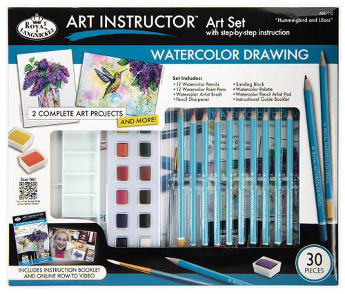 Art Instructor Large Artist Activity Set - Watercolor Drawing Set ...