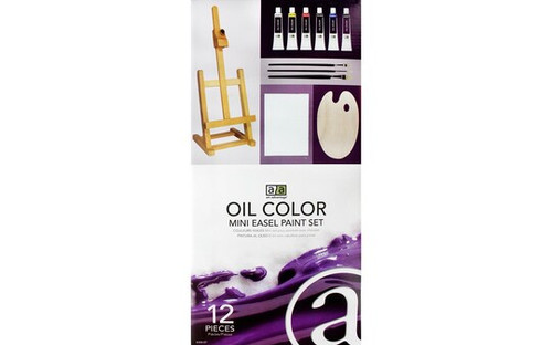 Art Advantage Oil Colour Mini Easel Paint Set - 12 Piece Set | Swinton ...