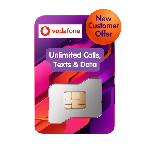 Vodafone Unlimited SIM Card for new customers 12 month contract