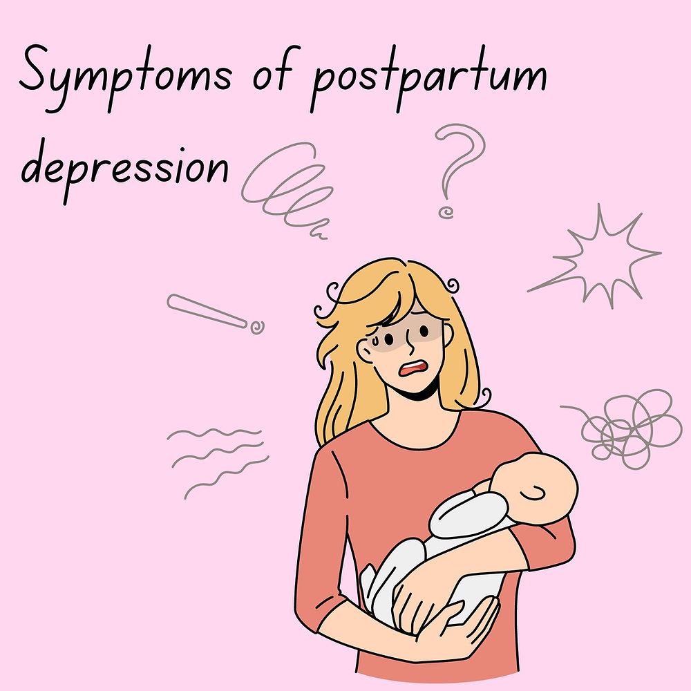 What is the symptom of postpartum?