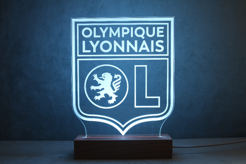 Lampe Led OL | idée cadeau supporter OL | logo Olympique Lyonnais