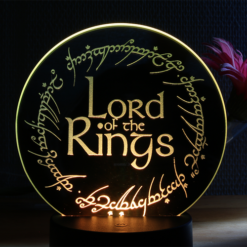 Lampe LED Miroir Lord of the Rings | cadeau unique | Hobbit | Sauron