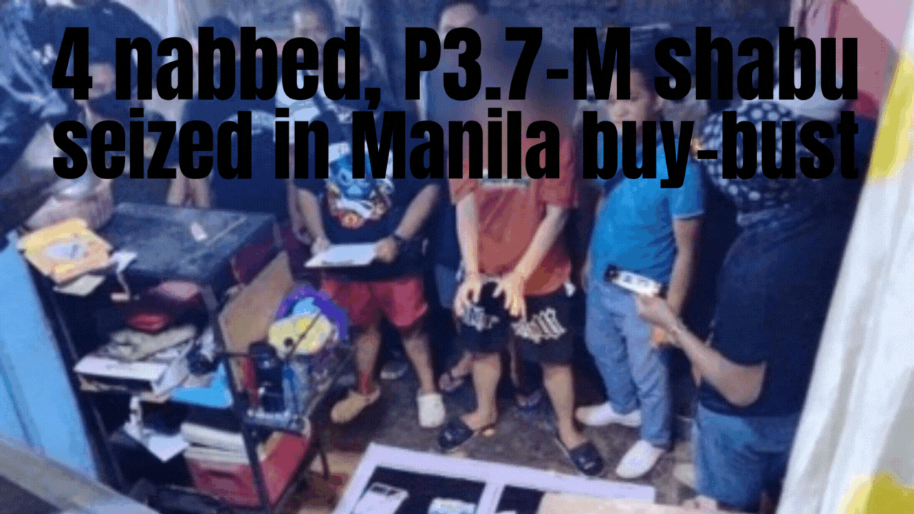 4 nabbed, P3.7-M shabu seized in Manila buy-bust