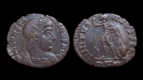 CONSTANTINE II . AD 337-340 . AE4 . *as Augustus, with Rare VIC obverse ...