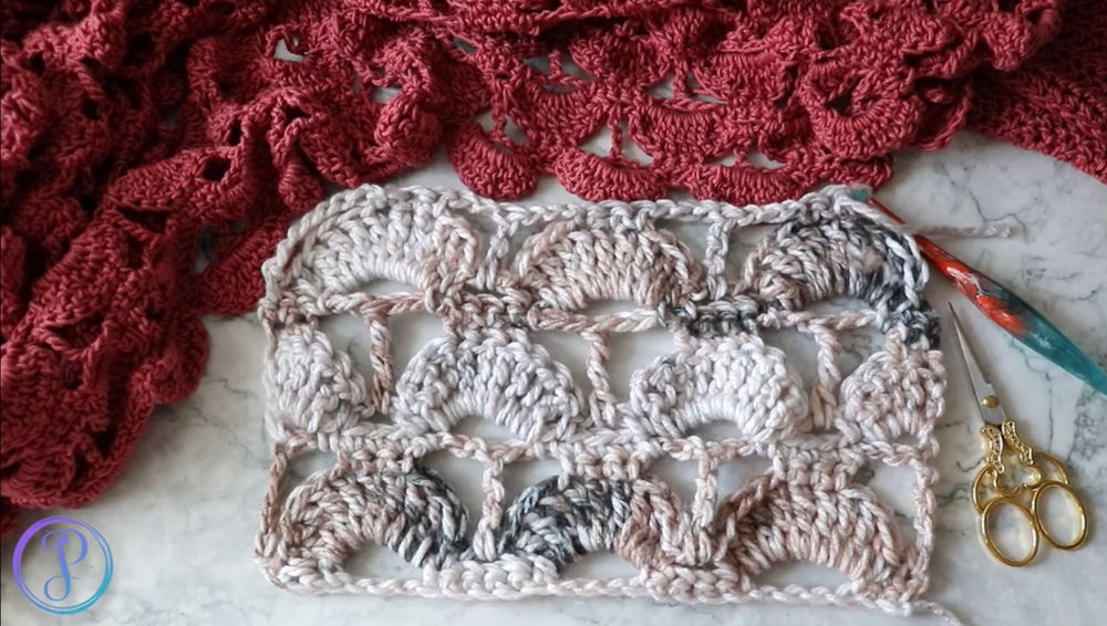 Crochet Offset Shell Columns Pattern & Video Tutorial