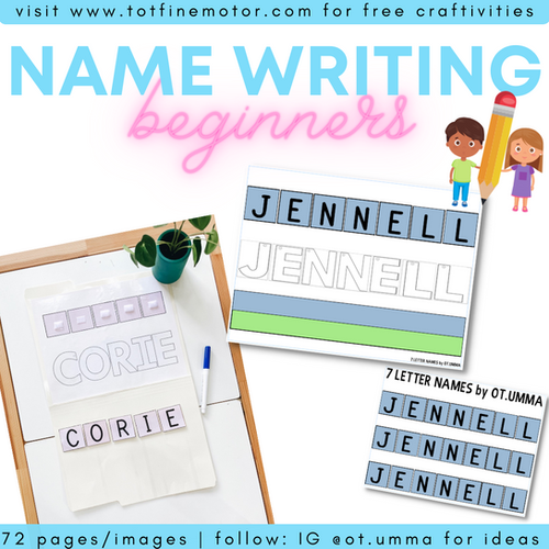 Beginner Name Writing Templates/Letters | T.OT Fine Motor Camp