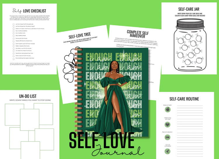 SELF-LOVE EDITABLE JOURNAL TEMPLATES | Little Rich Beauty