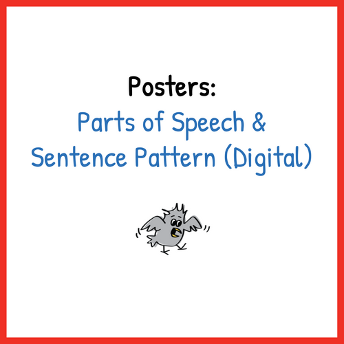 Posters: Parts of Speech & Sentence Pattern (Digital) | Colors Of English
