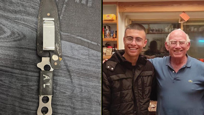 Adi Leon droeg een commando-mes van zijn grootvader, een Holocaust ...