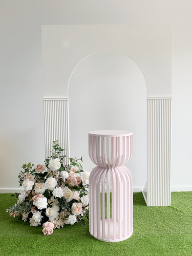 Pink Slatted Plinth | eternityeventhire
