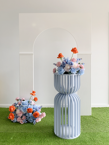 Blue Slatted Plinth | eternityeventhire