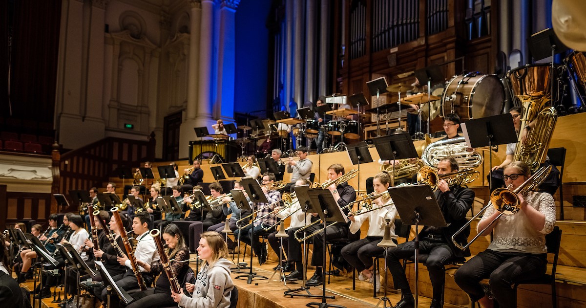 See the largest student orchestra of the year play on the Auckland Town ...