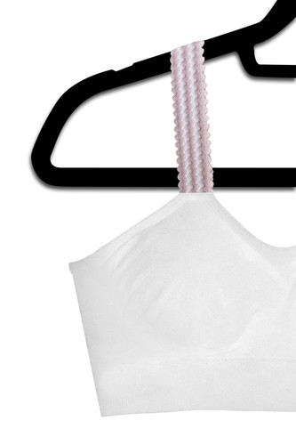 Pink & White LOVE (attached to our white bra) | Strap-its