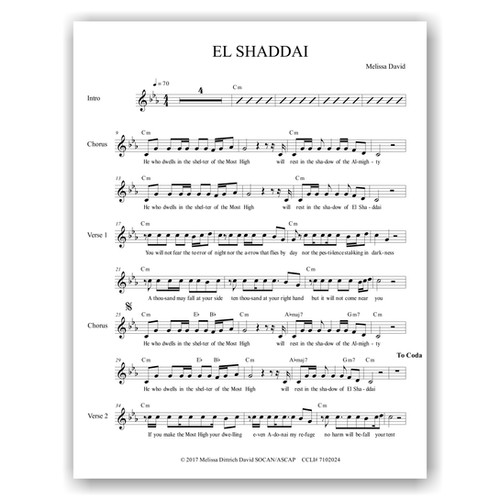 El Shaddai (Lead Sheet) | healingmelodies