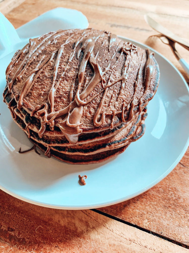 Panqueques de chocolate sin gluten