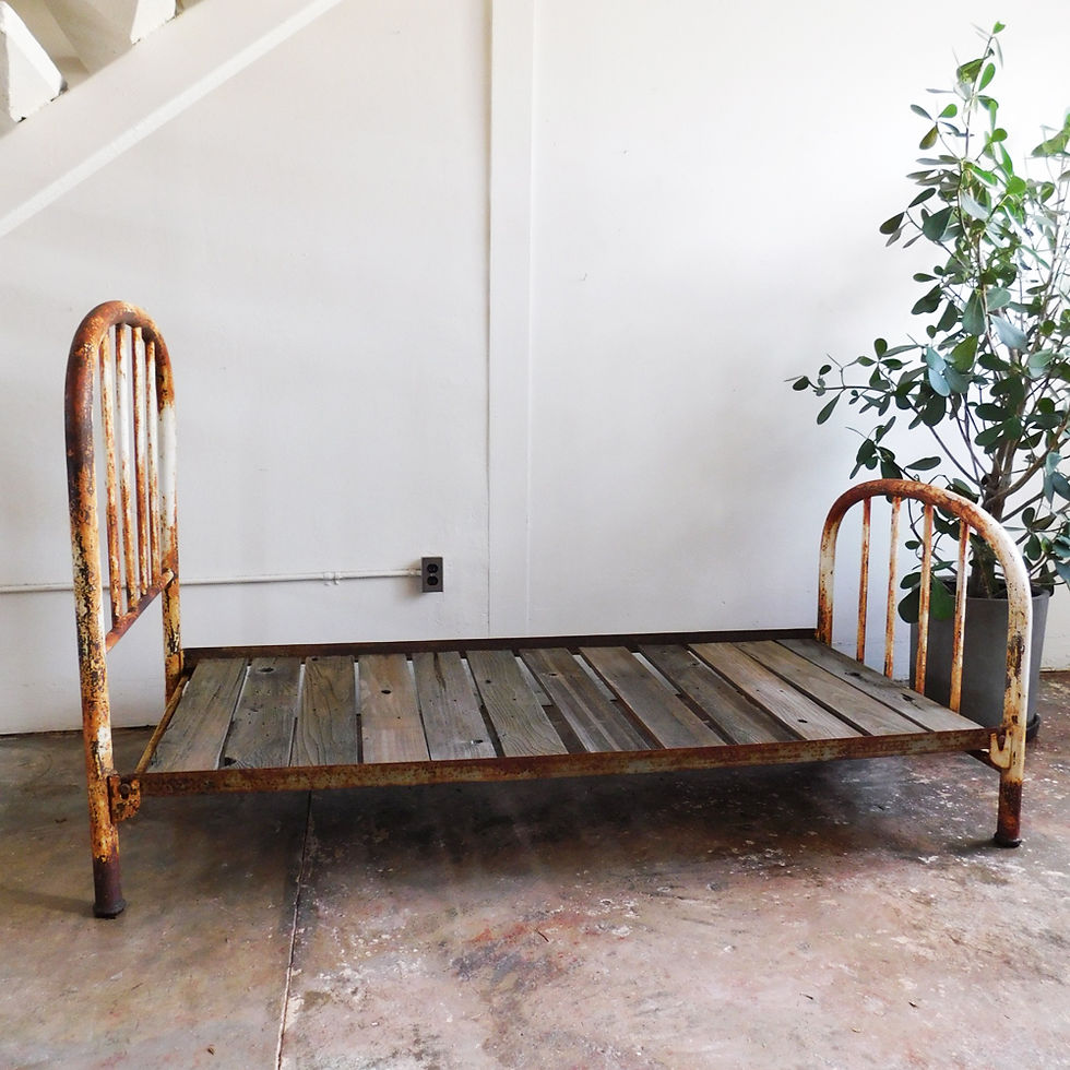 Rustic Metal Twin Farmhouse Bed | mignonne
