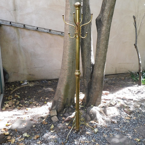 Antique Parisian Solid Brass Coat Rack | mignonne