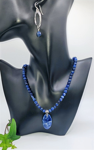 Solidate Necklace with Matching Pendant and Earrings | StoneJewelz.store
