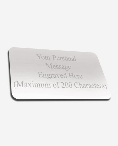 Personalised Engraved Metal Wallet Insert Card | Design 14 | Metal Memories