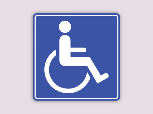 Disability Badge Sticker | 10cm Glossy Vinyl OR Static Cling | Metal ...