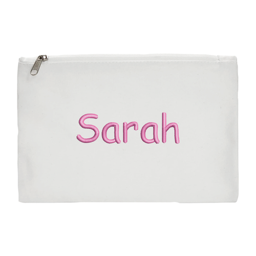 Personalised with Name Embroidered Pencil Case | Metal Memories