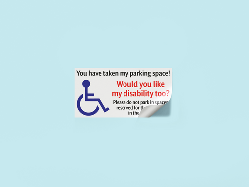 Disabled Spot Taken Stickers | Pack of 20 glossy stickers | Metal Memories